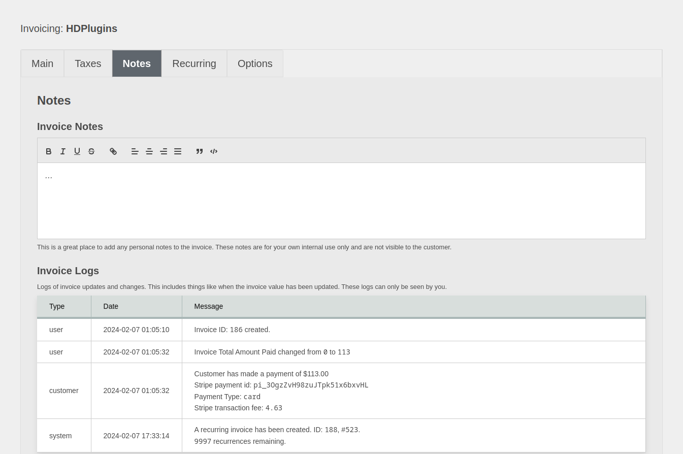 HDInvoice Documentation – HDPlugins